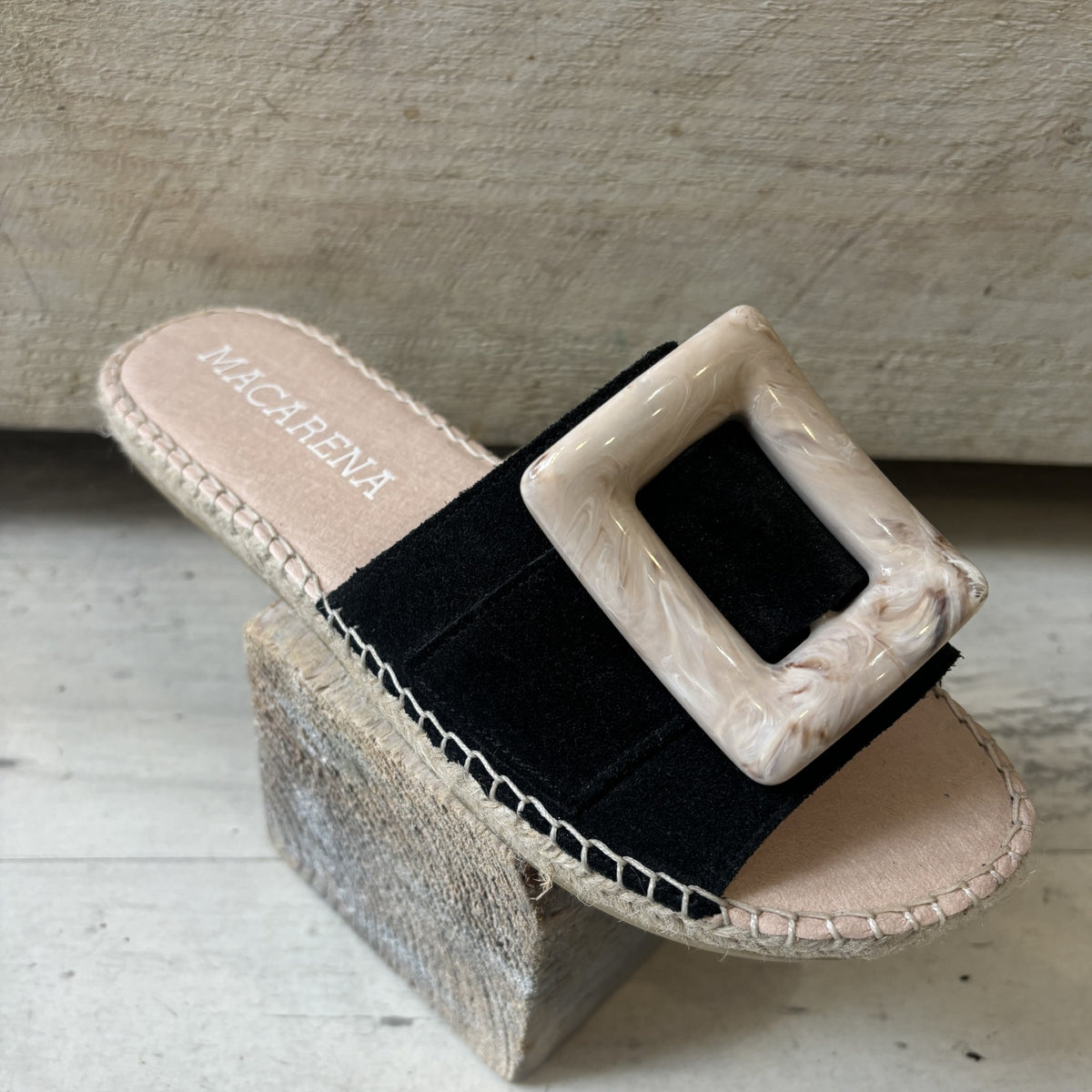 Macarena Playa Slide - Black – BOHO BEACH FEST